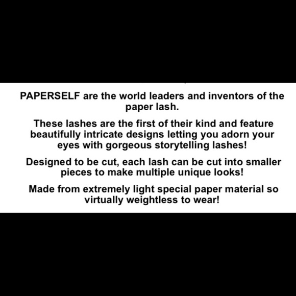 PAPERSELF | Makeup | New Box Ultra Paper Thin Lashes Paperself London ...